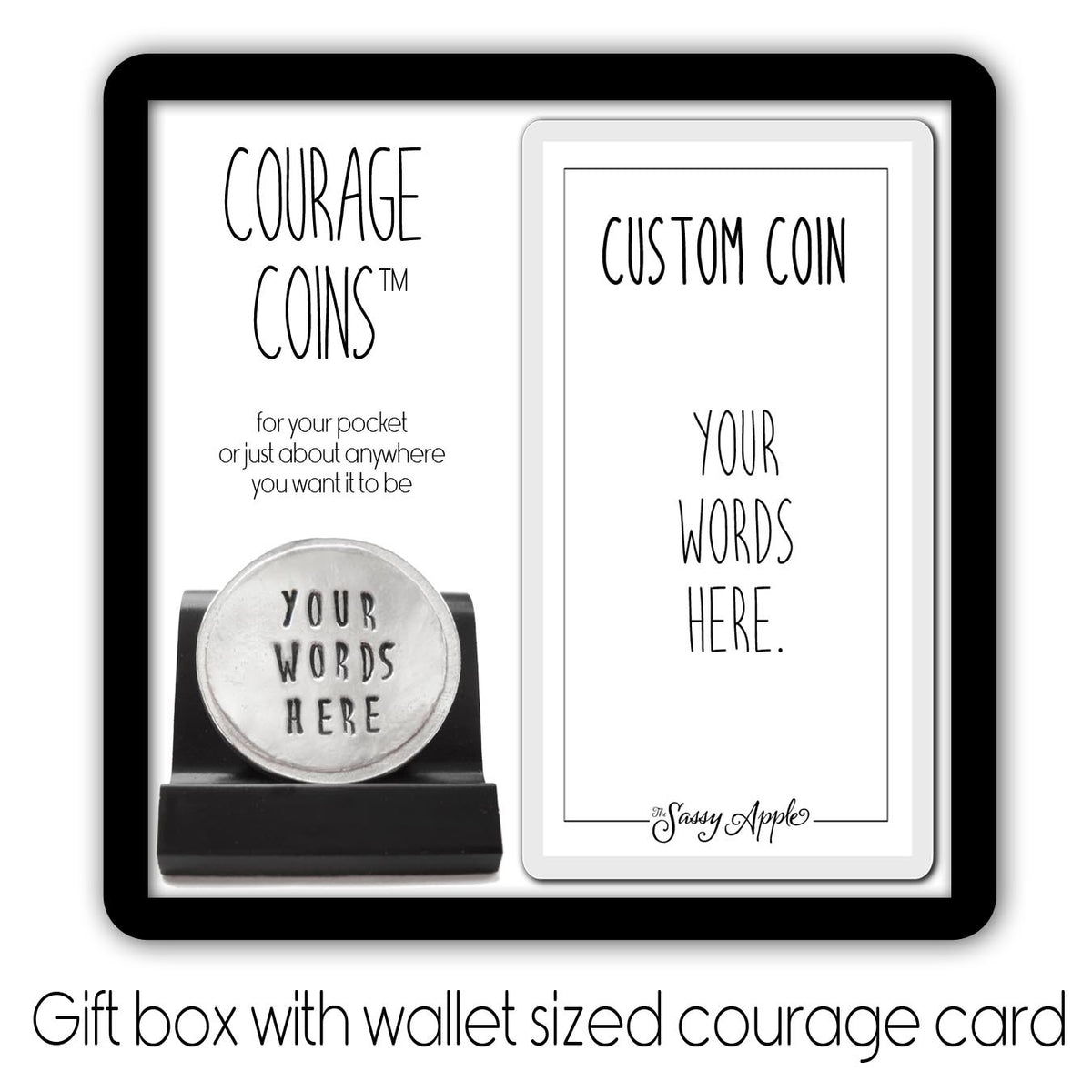 Custom Courage Coin – The Sassy Apple
